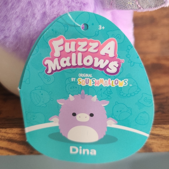 Squishmallows | Toys | Dina Dragon 5 Fuzzamallow Purple Squishmallow ...